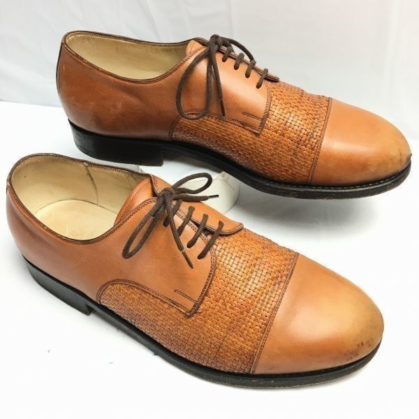 試着交換OK！80s-90s?Vintage VASS ヴァーシュ【size42 26.5】キャップトゥシューズ ストレートチップ〈ブラウン ...