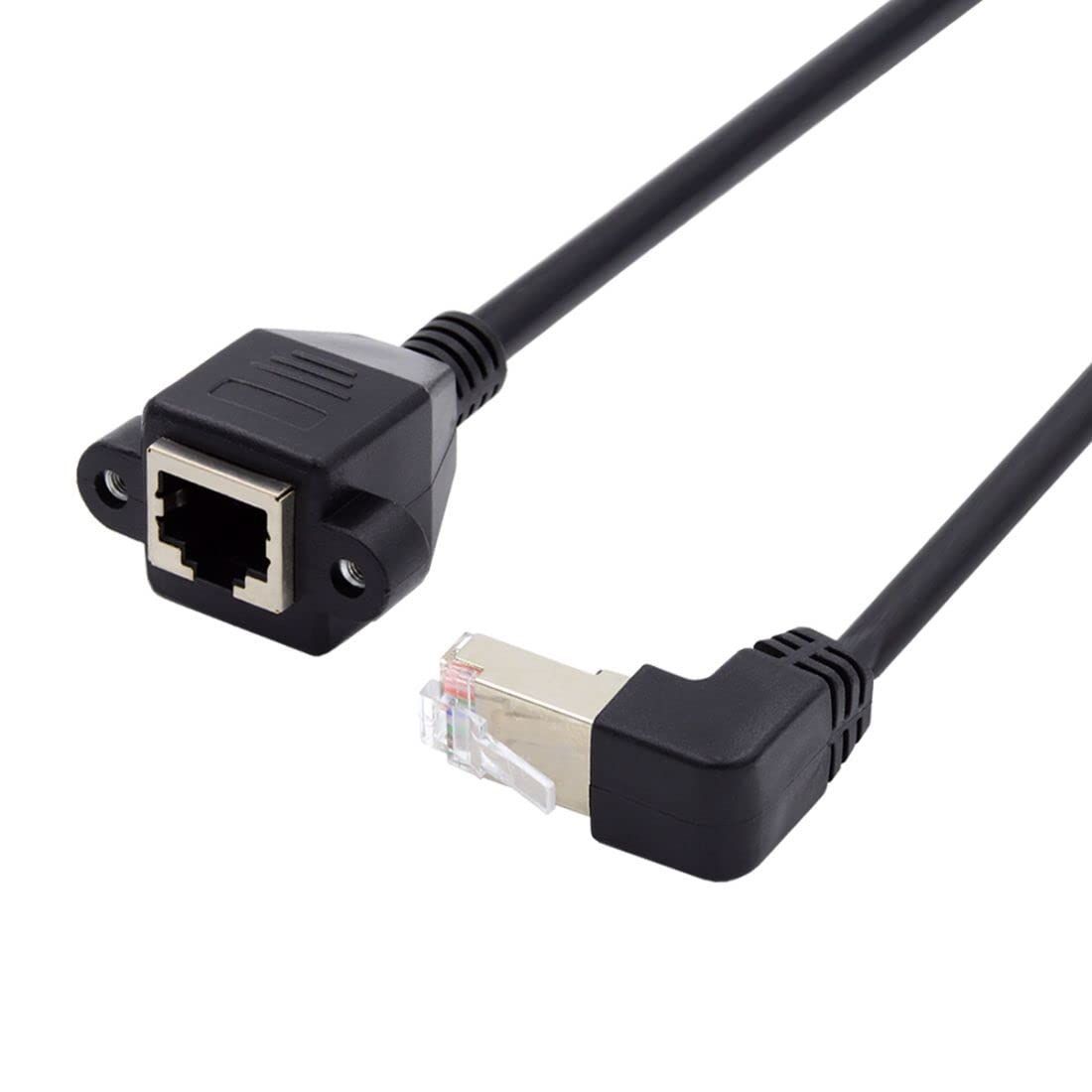 chenyang RJ45ケーブル 8P8C FTP STP UTP Cat6オス-メス LAN イーサネットネットワーク延長ケーブル 90度 ...