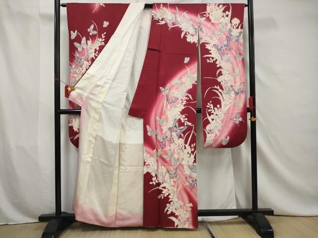 平和屋着物○上質な紬 舞花文 暈し染め 鈴乃屋扱い 正絹 逸品