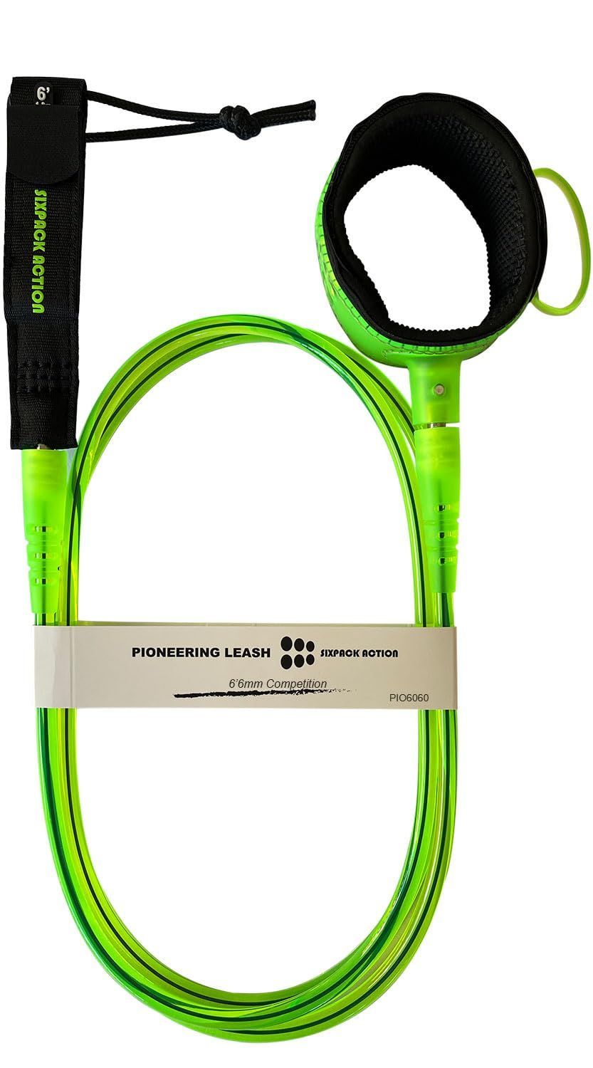 ACTION Pioneering 6ft 6mm Comp Surfboard SIXPACK Leash サーフボードリーシュ with ...