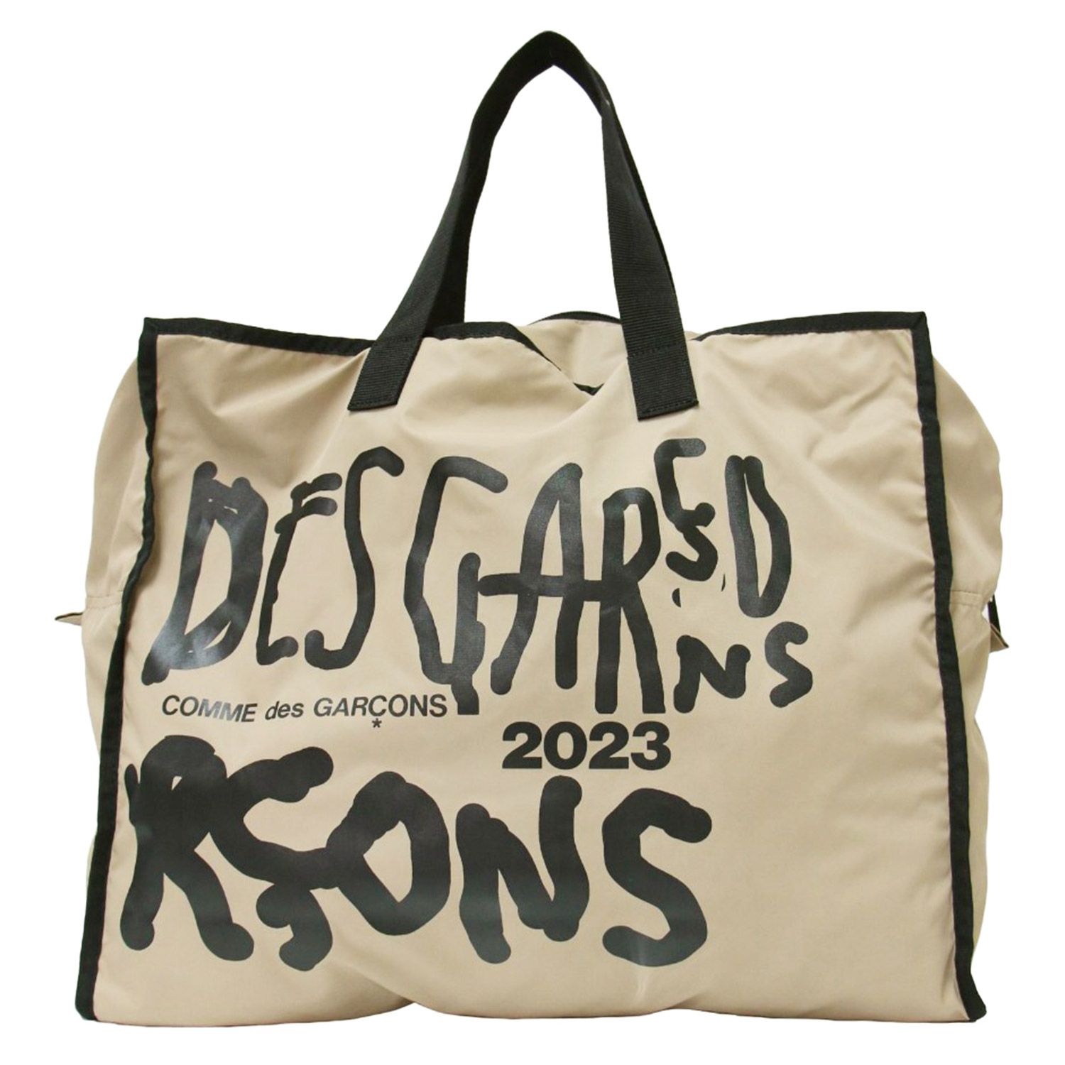 COMME des GARCONS コムデギャルソン バッグ ベージュ ブラック COMME des GARCONS コムデギャルソン バッグ ベージュ ブラック