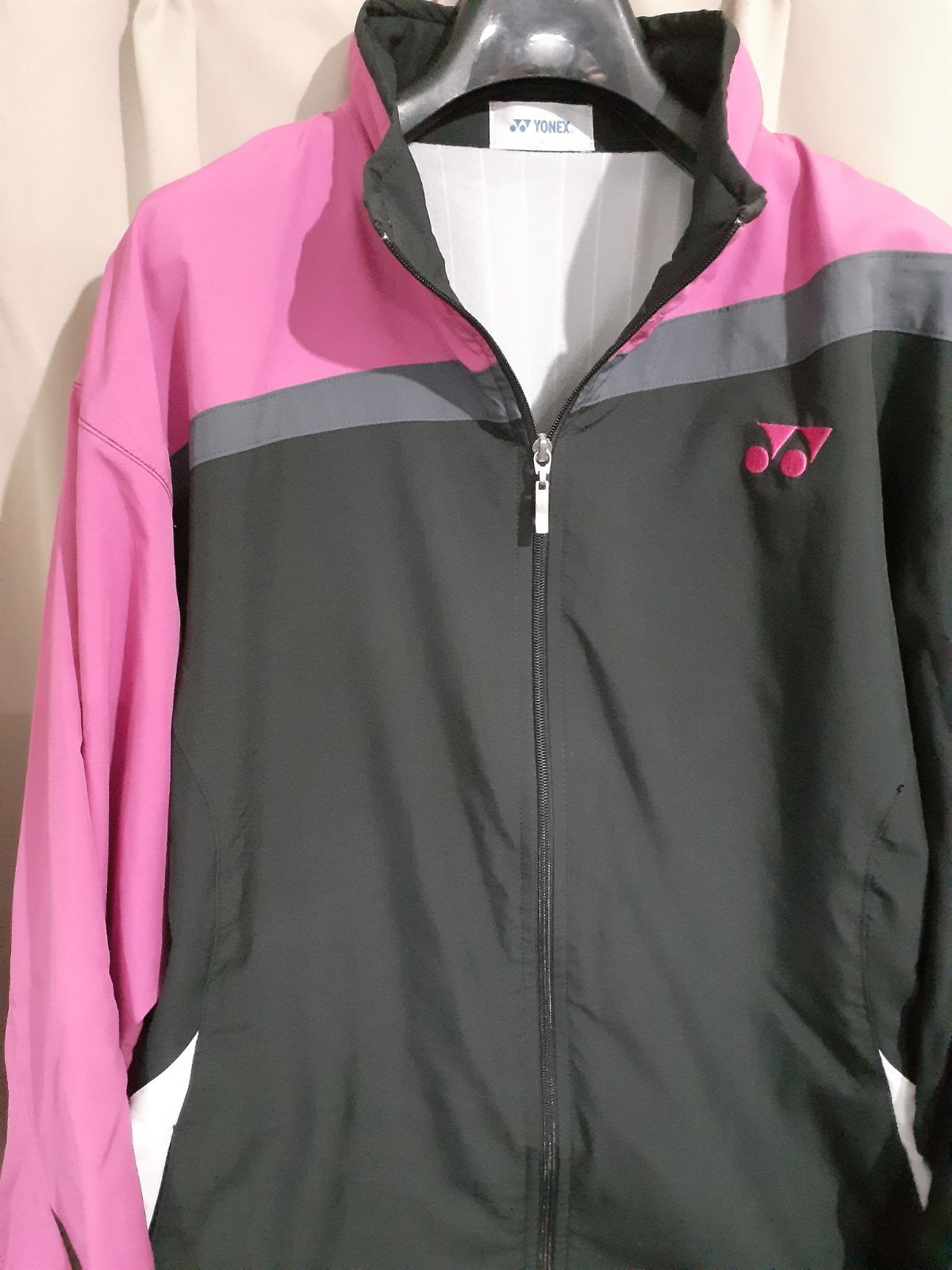 YONEX ヨネックス HEAT CAPSULE DOUBLE ウォーマー ジャケット L 黒 ピンク - Mercari