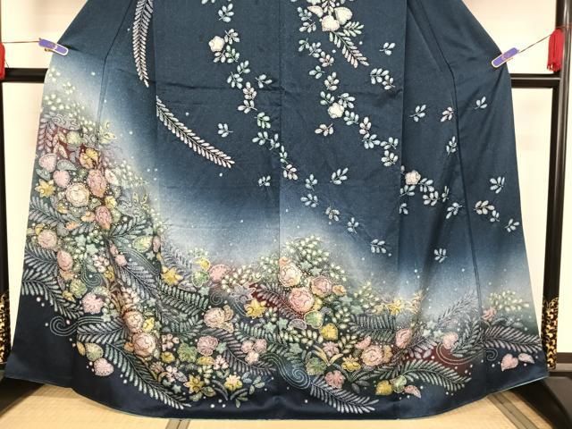 平和屋着物○訪問着 辻が花 暈し染め 金彩 正絹 逸品 AAAU0344np