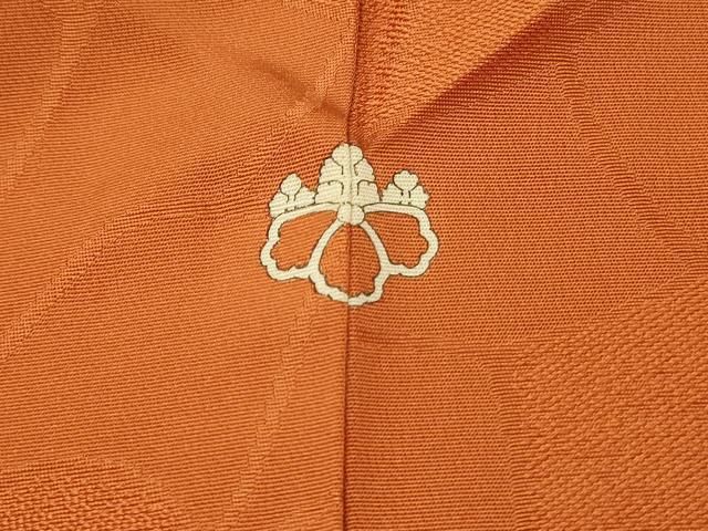 平和屋着物○上質な色無地 亀甲地紋 蘇芳色 正絹 逸品 未使用