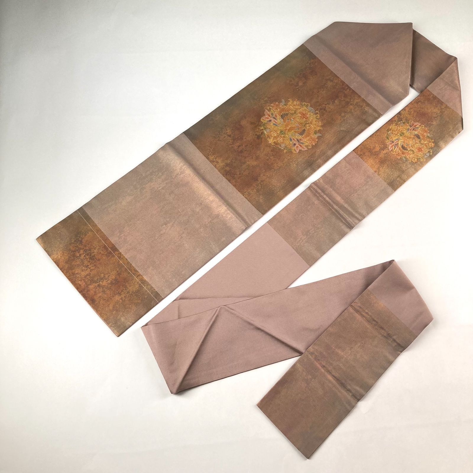 平和屋着物＊夏物 西陣の名門織元 いづくら謹製 八寸名古屋帯 草花文