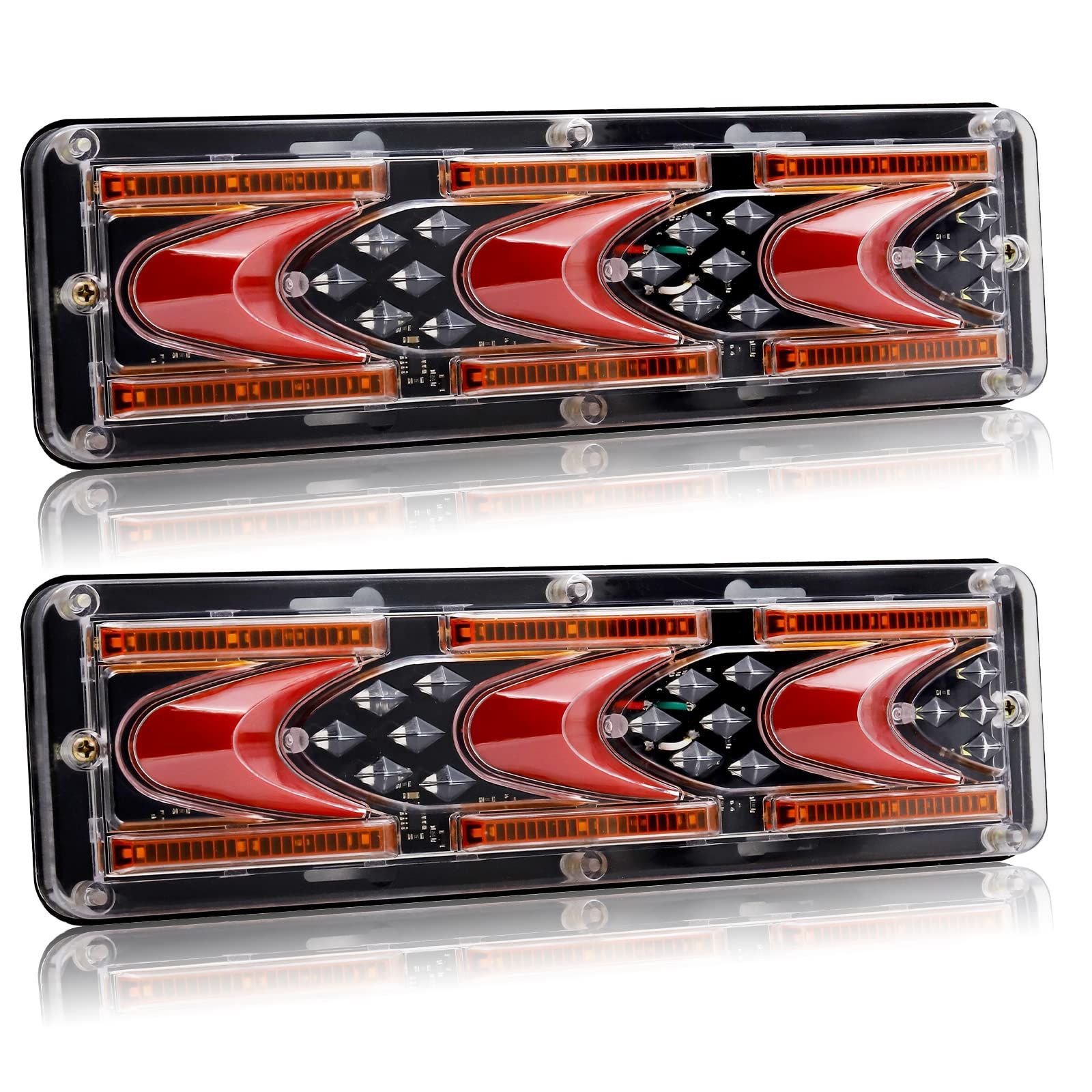 【数量限定】スモール リアコンビネーションランプ ブレーキ トラック トラック トレーラー LEDテールランプ ボート用 ウィンカー LED ...