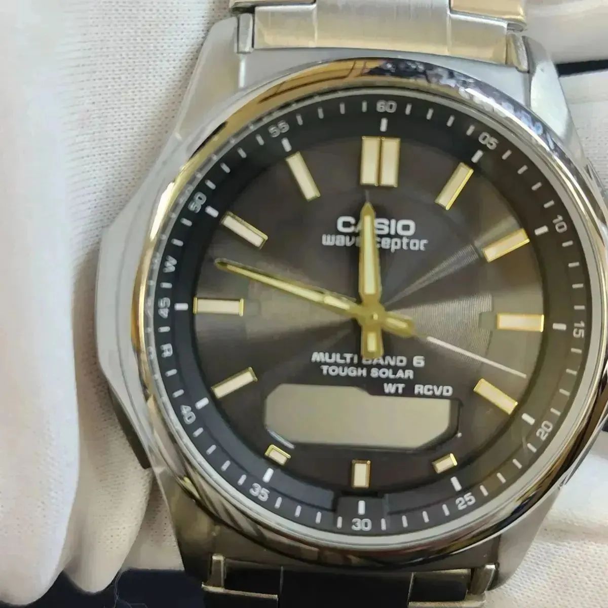 ジャンク CASIO WVA-M630 ウェーブセプター 電波ソーラー メンズ 腕時計 シルバー★C711 - メルカリ