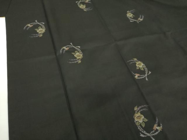 平和屋着物○本場大島紬 9マルキ 地空 古代染色純泥染 束ね