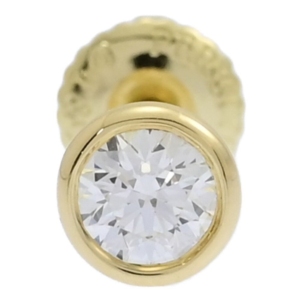 TIFFANY ＆ Co. ティファニー バイザヤード/DBY・片方のみ 1P・ダイヤモンドピアス/K18YG/750-0.5g/ダイヤ直径4 ...