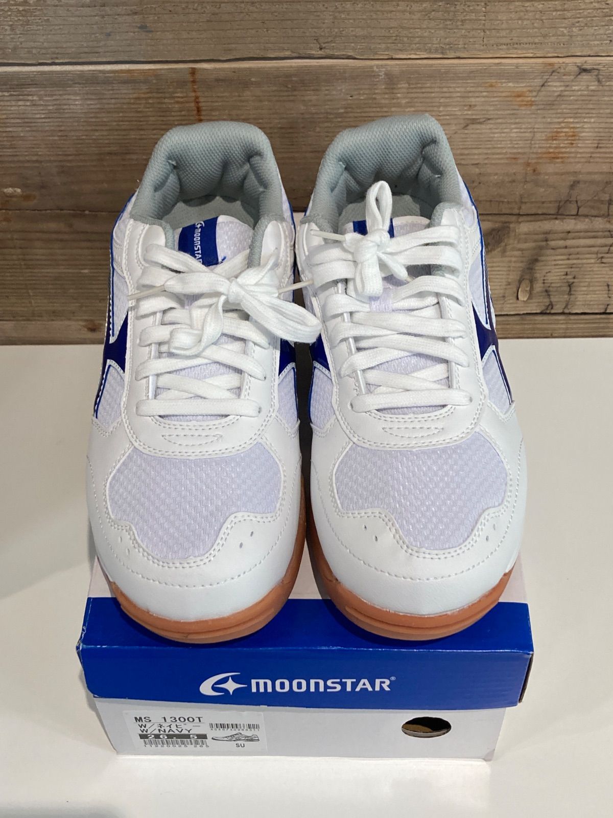 250236【新品】moonstar シューズ メンズ 白×ネイビー 26.5EEE - メルカリ
