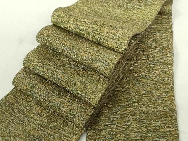 平和屋着物○本場筑前博多織 男性 角帯 霞文 正絹 逸品 DAAT0269ob