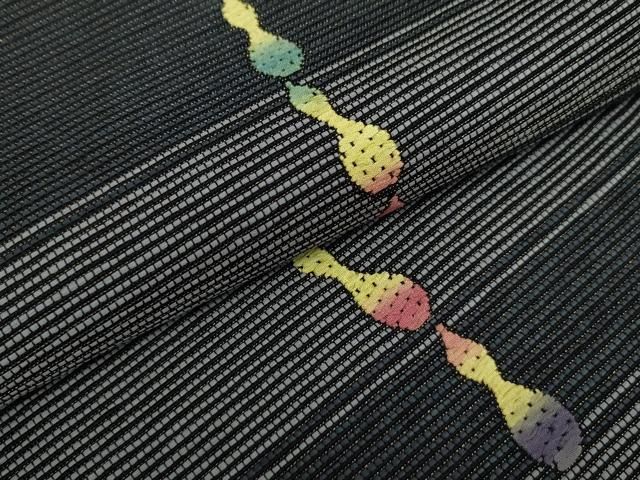 平和屋着物○両面 全通柄袋帯 瓢箪 ひょうたん 間道 金糸 正絹 逸品