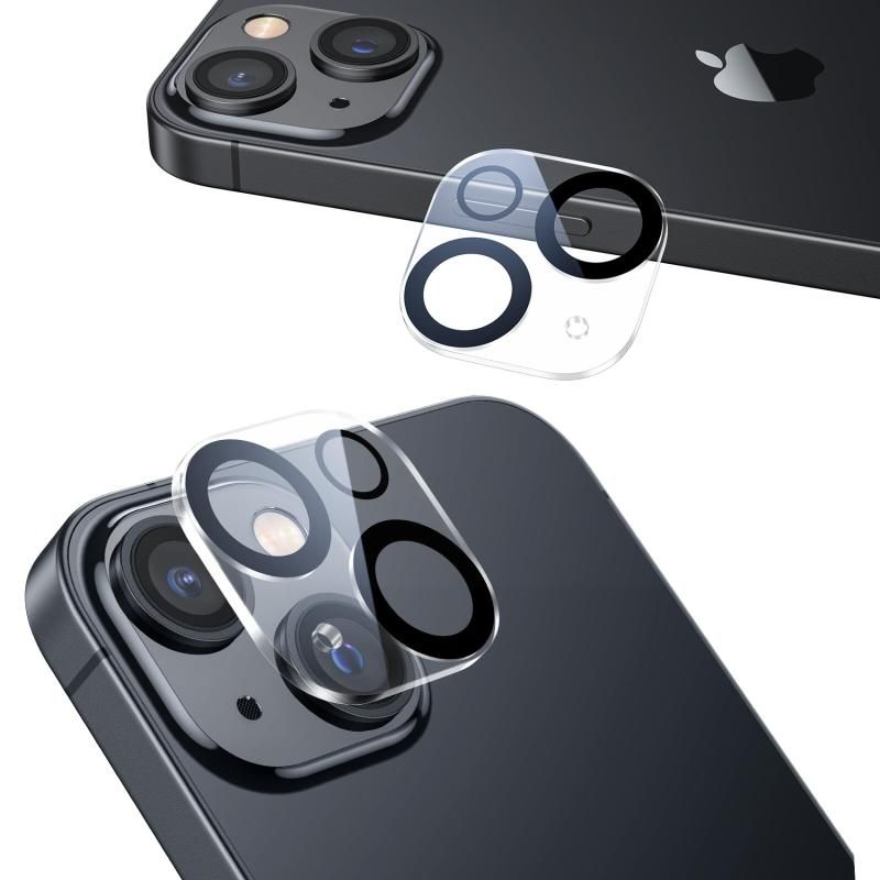 NIMASO カメラフィルム iPhone13 mini / iPhone13 用 カメラカバー カメラ レンズ 保護カバー 全面保護 黒縁取り 露出オーバー防止 2枚セット ...