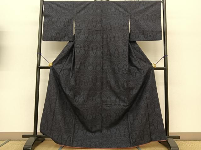 平和屋着物□上質な紬 亀甲花文 正絹 逸品 AAAY4226nf