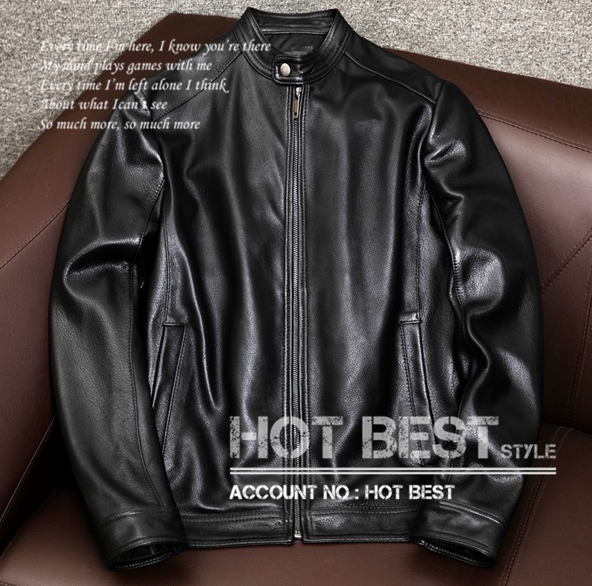 上質 メンズ レザー ジャケット カウハイド 牛革 ミニマムスタイル