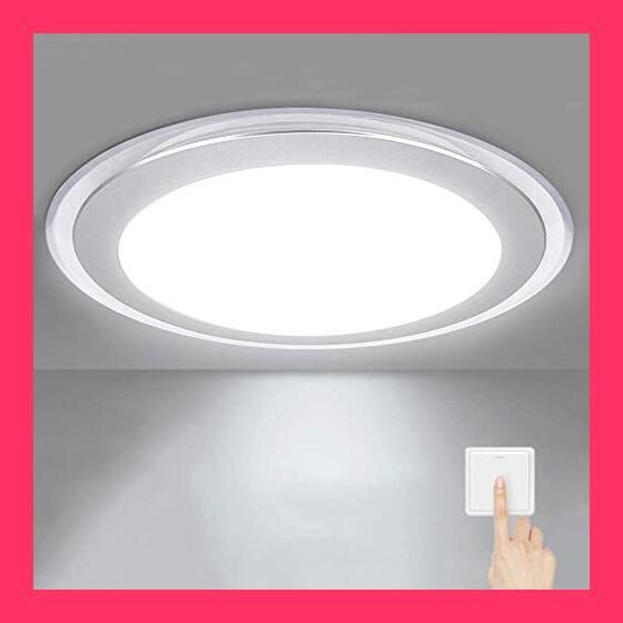 【スタッフおすすめ！】DINGLILED led シーリングライト-8畳 薄型 小型 コンパクト 天井照明 昼光色 22W 照明器具 寝室 ...