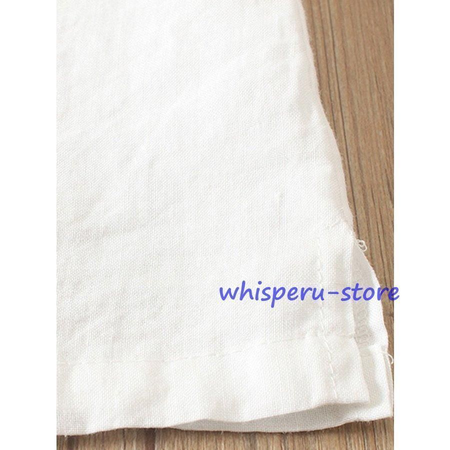 ブラウス シャツ レディース 綿麻混風 プルオーバー ブラウス トップス tシャツ カットソー コットンリネン おしゃれ 夏 ゆったり 刺繍 ...