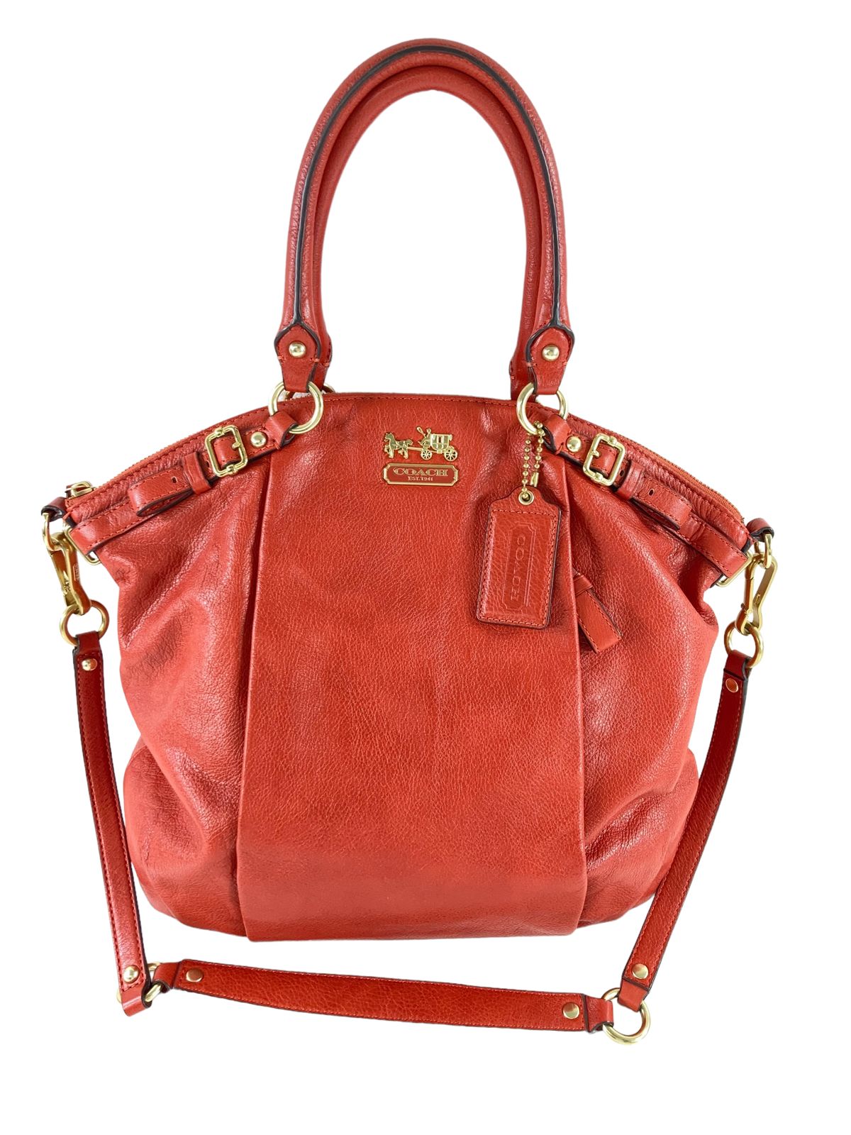 COACH コーチ 2way マディソン ショルダーバック オレンジ 18641 - ウレルヤオンライン - メルカリ