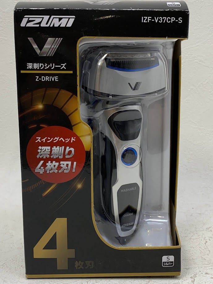 【開封済・未使用品】IZUMI 往復式シェーバー4枚刃 首振り IZF－V37CP-S 4枚刃 D0308 0314ML005 0020240312313106 - メルカリ