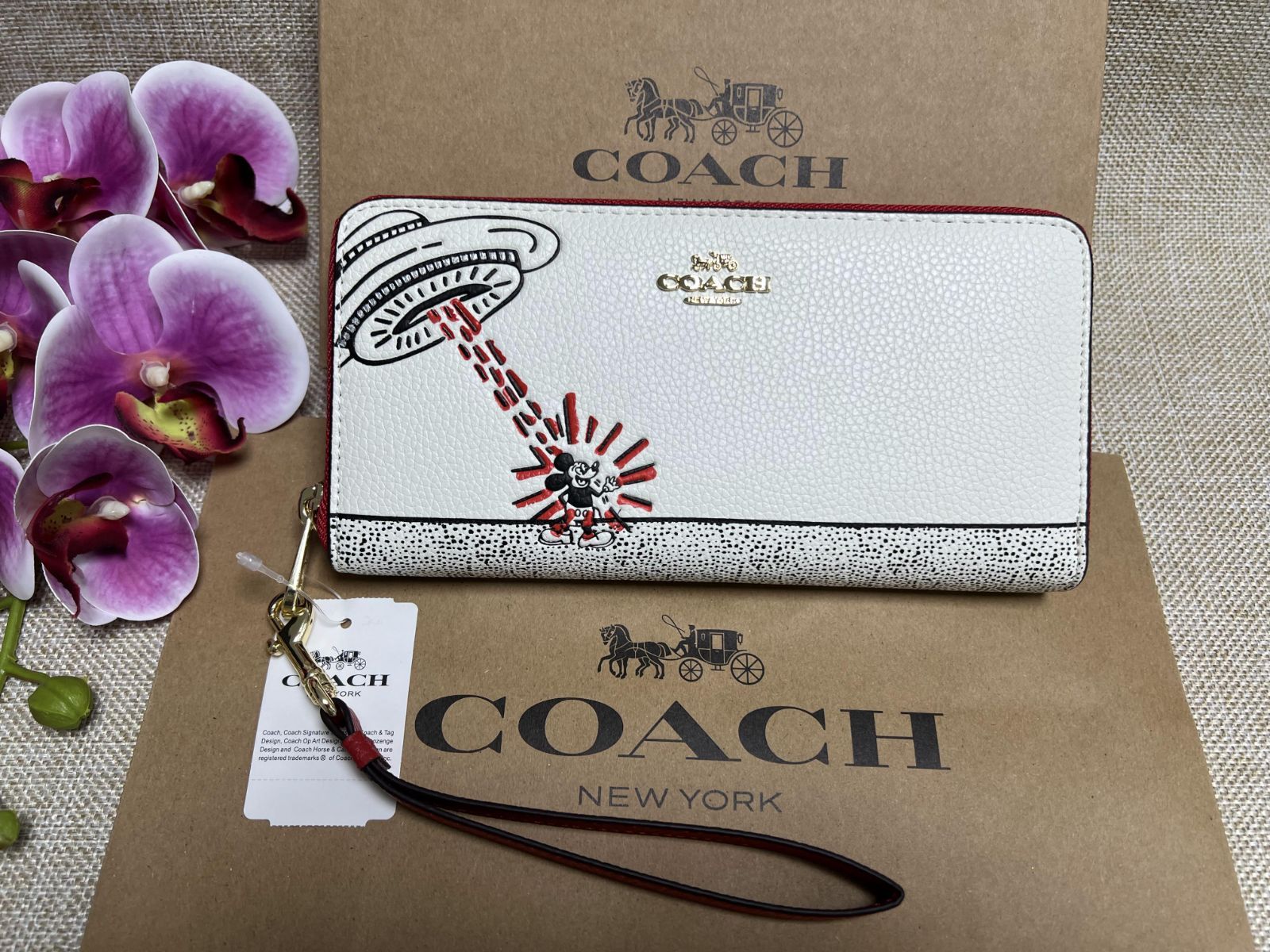 コーチCOACH 長財布 財布 Disney X Keith Haring x ディズニー x キースヘリング コラボ ミッキーマウス ...