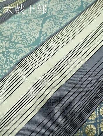 平和屋本店□極上 博多織人 黒木織物 本場筑前博多帯 両面 全通柄袋帯