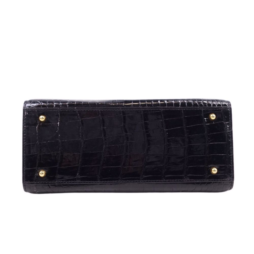 美品 CROCODILE クロコダイル バッグ ハンドバッグ シャイニー 美品 CROCODILE クロコダイル バッグ ハンドバッグ シャイニー