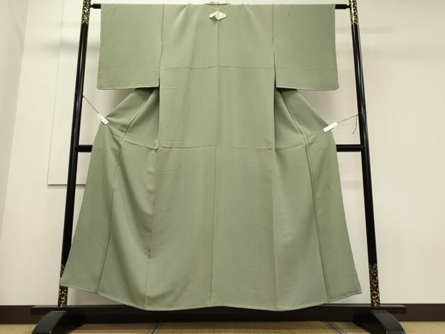 平和屋着物▽上質な色無地 単衣 煤竹色 正絹 逸品 DAAV5623az