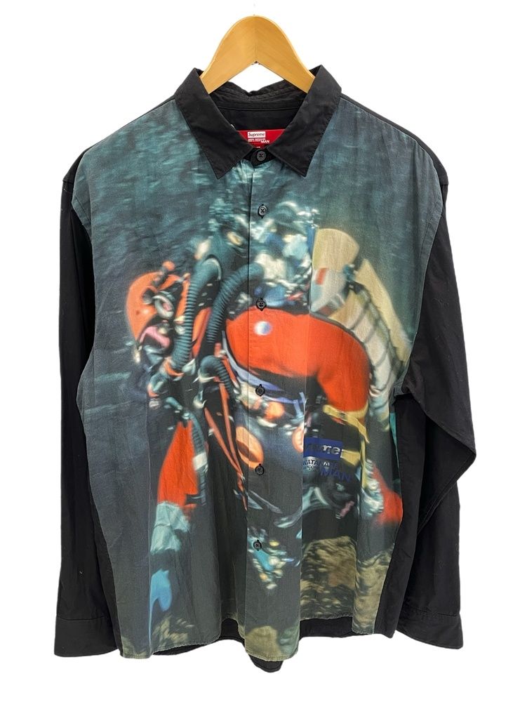 シュプリーム SUPREME Supreme×JUNYA WATANABE COMME des GARCONS MAN Nature Shirt フォトプリント XL 長袖シャツ ブラック ...