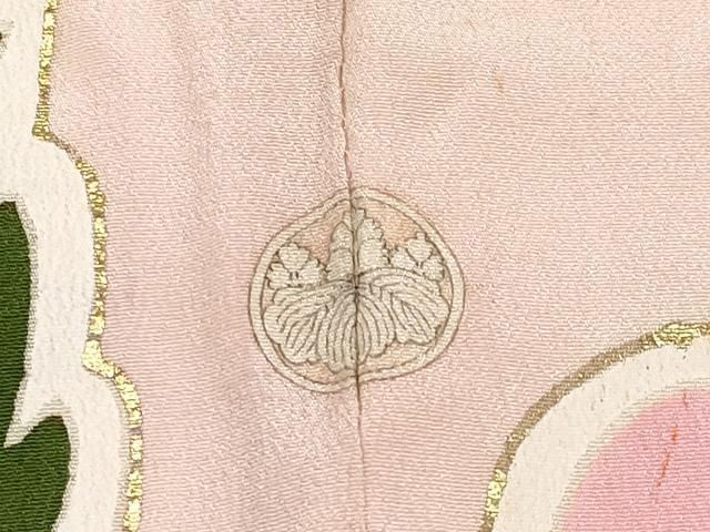 平和屋本店□極上 アンティーク 大正ロマン 振袖 駒刺繍 立波舞花文