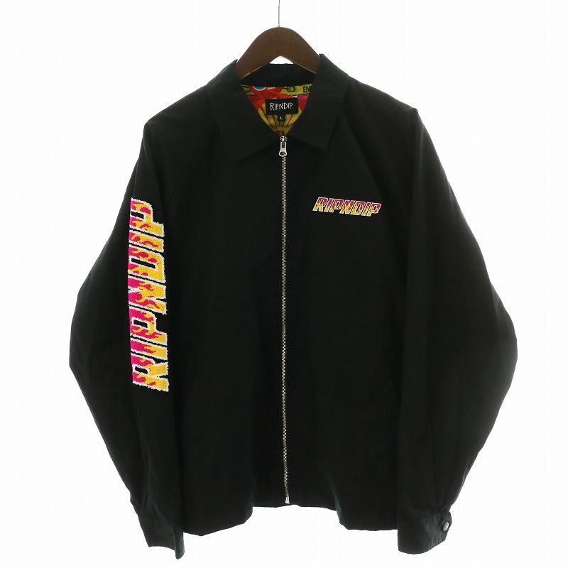 RIPNDIP リップンディップ Racing Team Coach Jacket レーシング チーム コーチジャケット ブルゾン ロゴ刺繍 ...