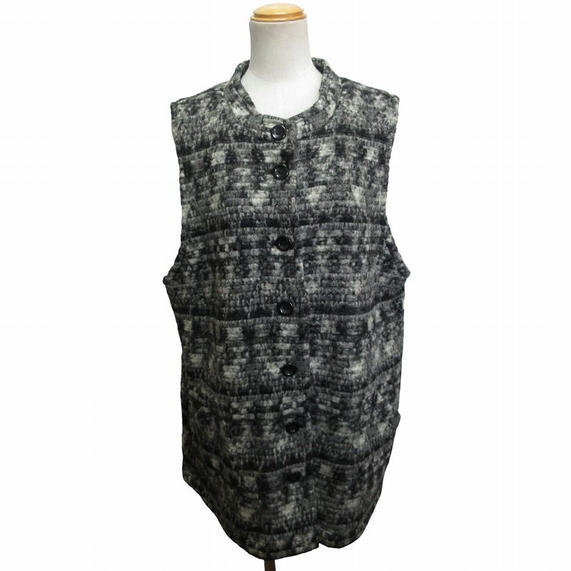 トピィーズ Topys タグ付き ニットベスト ジャケット ウール 46 XL グレー GY09 /FK 0704 - メルカリ