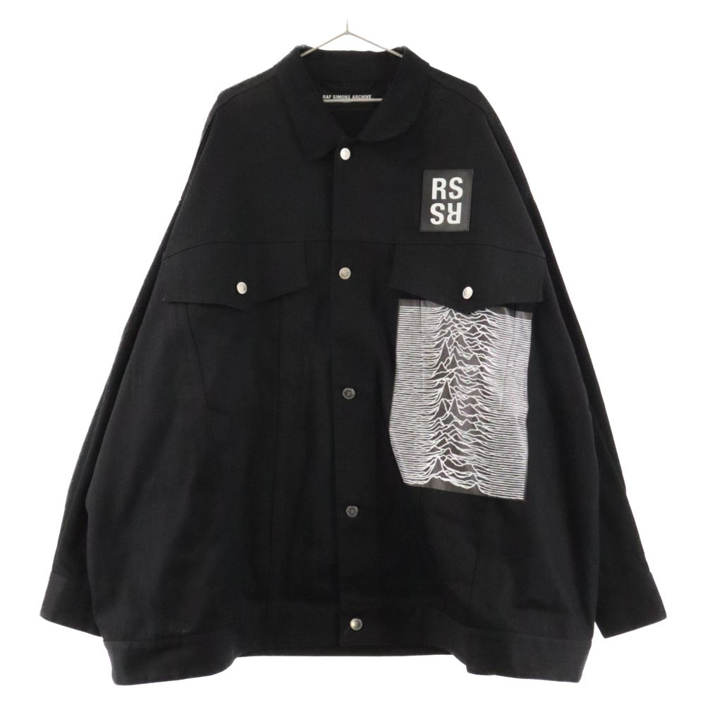 RAF SIMONS (ラフシモンズ) 21SS ARCHIVE REDUX グラフィックパッチオーバーサイズデニムシャツジャケット ブラック ...