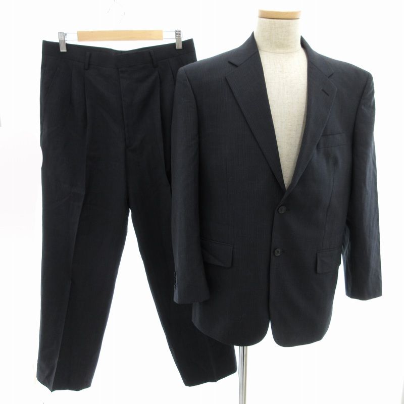 ロッチ ROCHI シングルスーツ セットアップ テーラードジャケット スラックス ストライプ AB5 M-L 紺 ネイビー /HD 1003 - メルカリ
