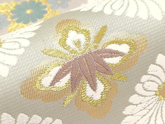 平和屋着物□極上 西陣 田中義織物謹製 六通柄袋帯 唐織 九百芙蓉 正倉