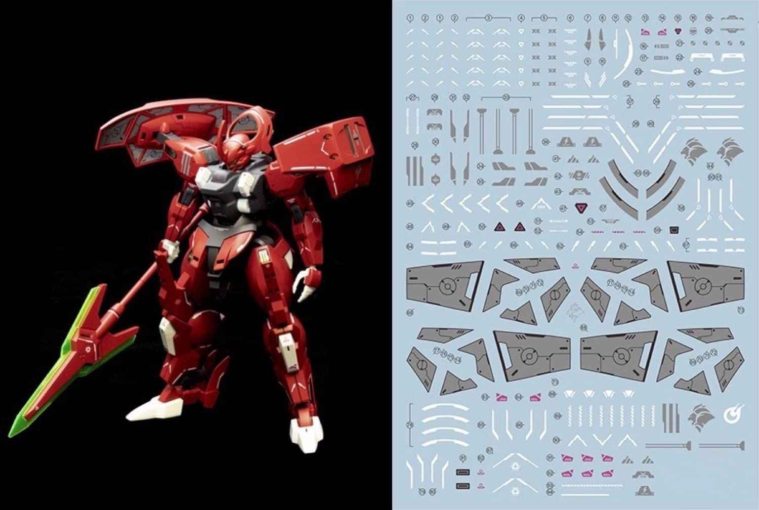 HiRM ロボット RE MS PG ディテールアップ用水転写式デカール MG (HG EG 1/144 RG ダリルバルデ用) HG [並行輸入品] 蛍光!! - メルカリ