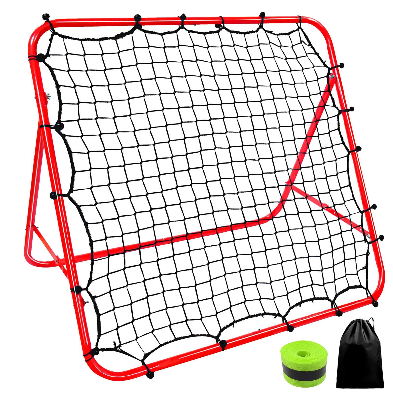 Athvcht リバウンドネット ブラック ネット 室内 屋外兼用壁打ち サイズ：103x73cm リバウンドネット リターンネット ゲージ フィールディングトレーナー サッカー ゴール ...