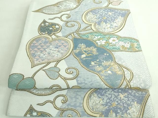 平和屋着物○五代目・諏訪好風 全通柄袋帯 名物裂 笹