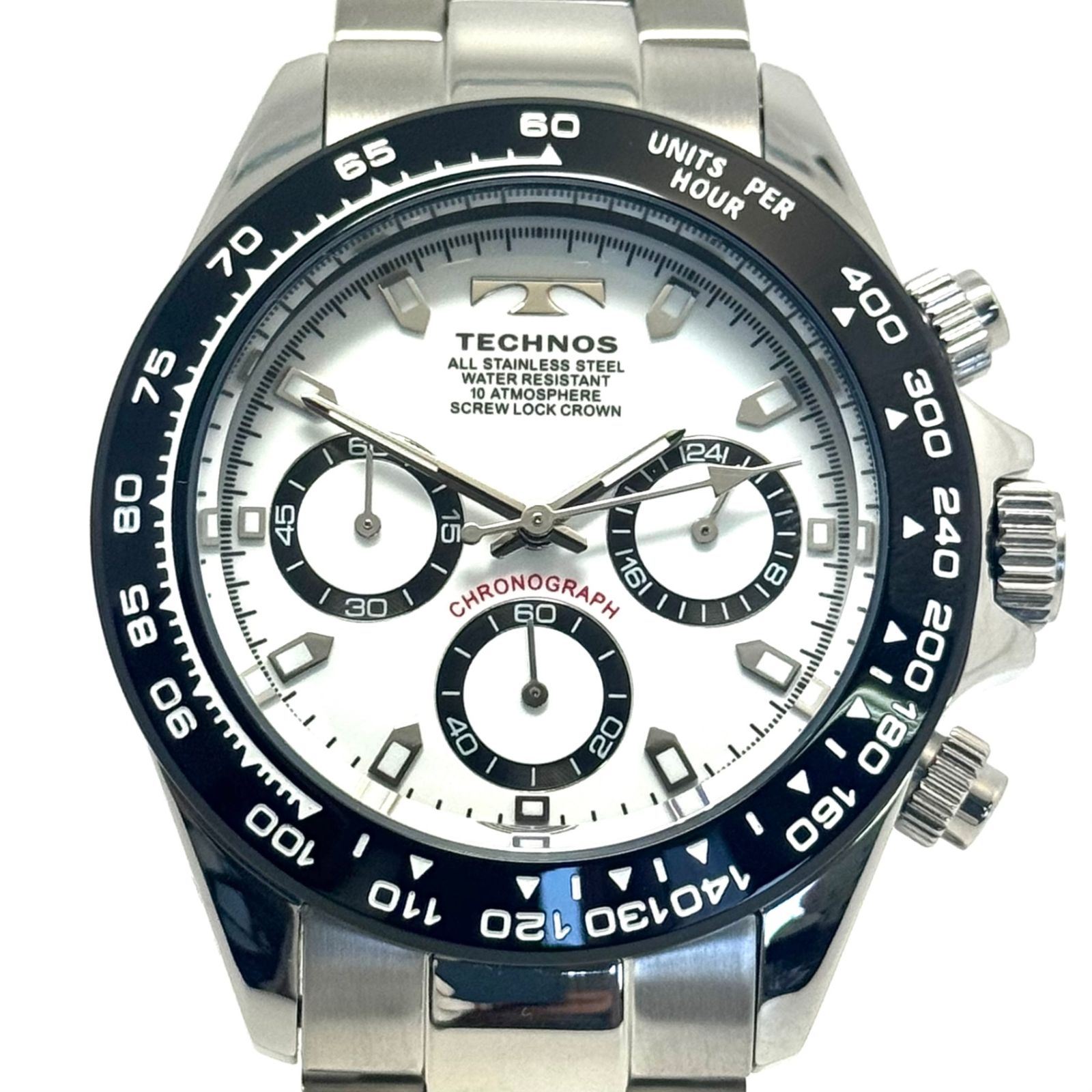 【美品】テクノス TECHNOS TSM411TW クォーツ クロノグラフ 白 - メルカリ