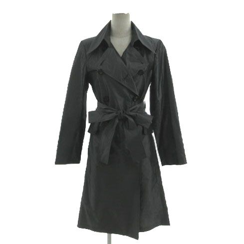 カリエラエバジーレ CARRIERA e BASILE コート ダブル リボンベルト 半光沢 日本製 グレー 38 - メルカリ