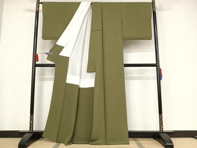 平和屋着物○上質な色無地 老竹色 正絹 逸品 AAAX0332np - メルカリ