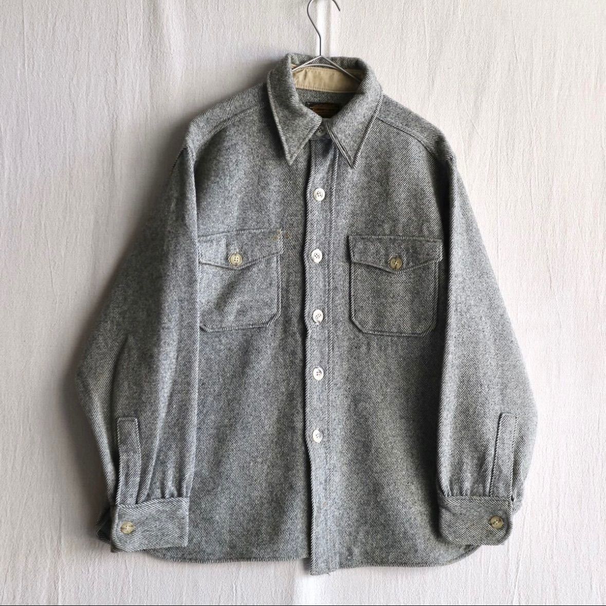 80s 90s Eddie Bauer ウール シャツ / 16 グレー アウトドア USA ビンテージ T3-12072-9423 - メルカリ