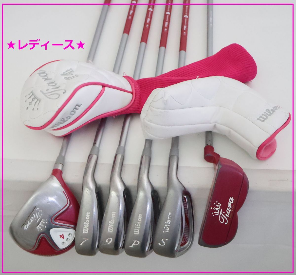 レディース！Wilson★ウィルソン Tiara☆ティアラ ハーフ 6本セット オリジナルカーボン L（78555 - メルカリ