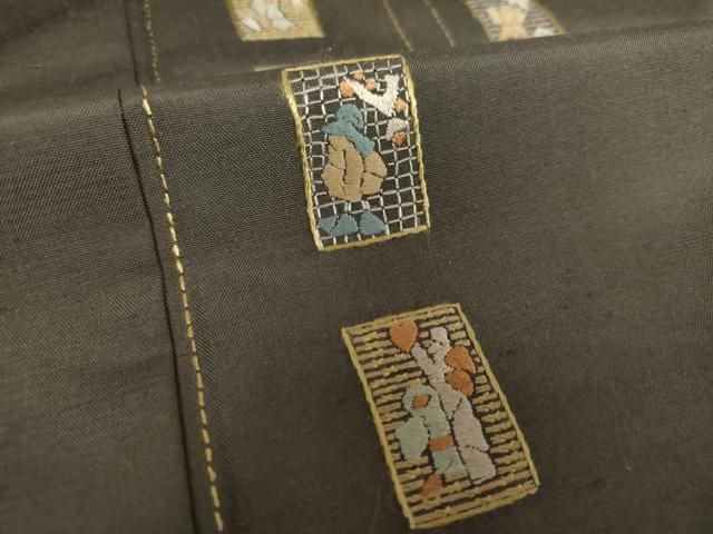 平和屋着物○一徳紬 紬屋吉兵衛 中国三大刺繍 相良刺繍 蘇州刺繍 総