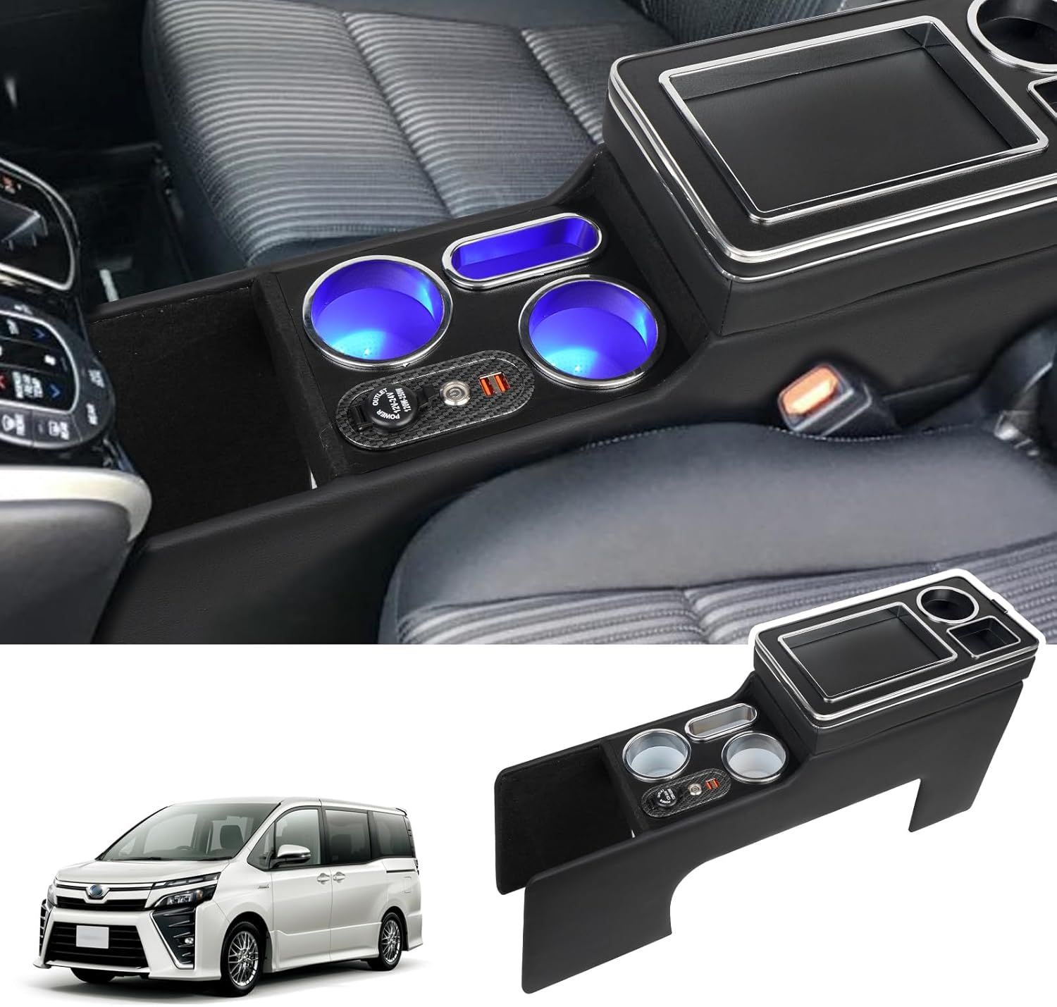 YESHMA 【グレードアップ】コンソールボックス 車 VOXY NOAH 60系 70系 80系 ハイブリッド 専用 アームレスト ...
