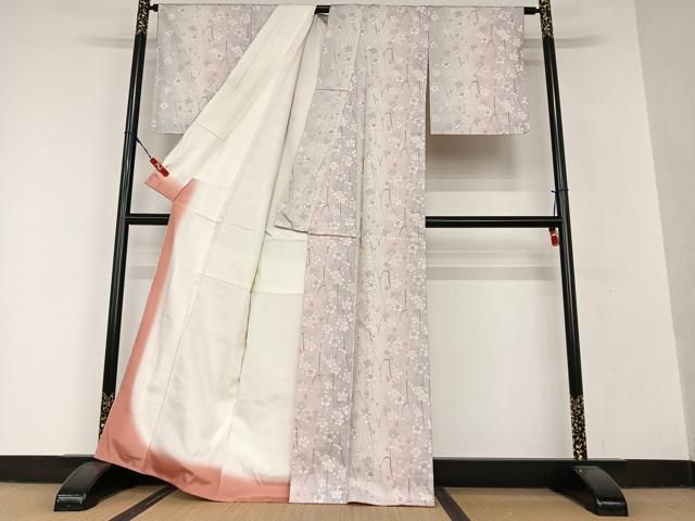 平和屋着物●本場大島紬　花菱文　正絹　逸品　AAAV7385zg 平和屋着物○本場大島紬 白大島 枝梅文 正絹 逸品 未使用 AAAV7237zg