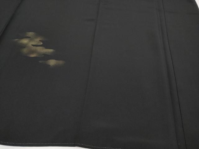 平和屋本店□極上 訪問着 手描き 雷神 黒地 金彩 逸品 CYAA3814s5