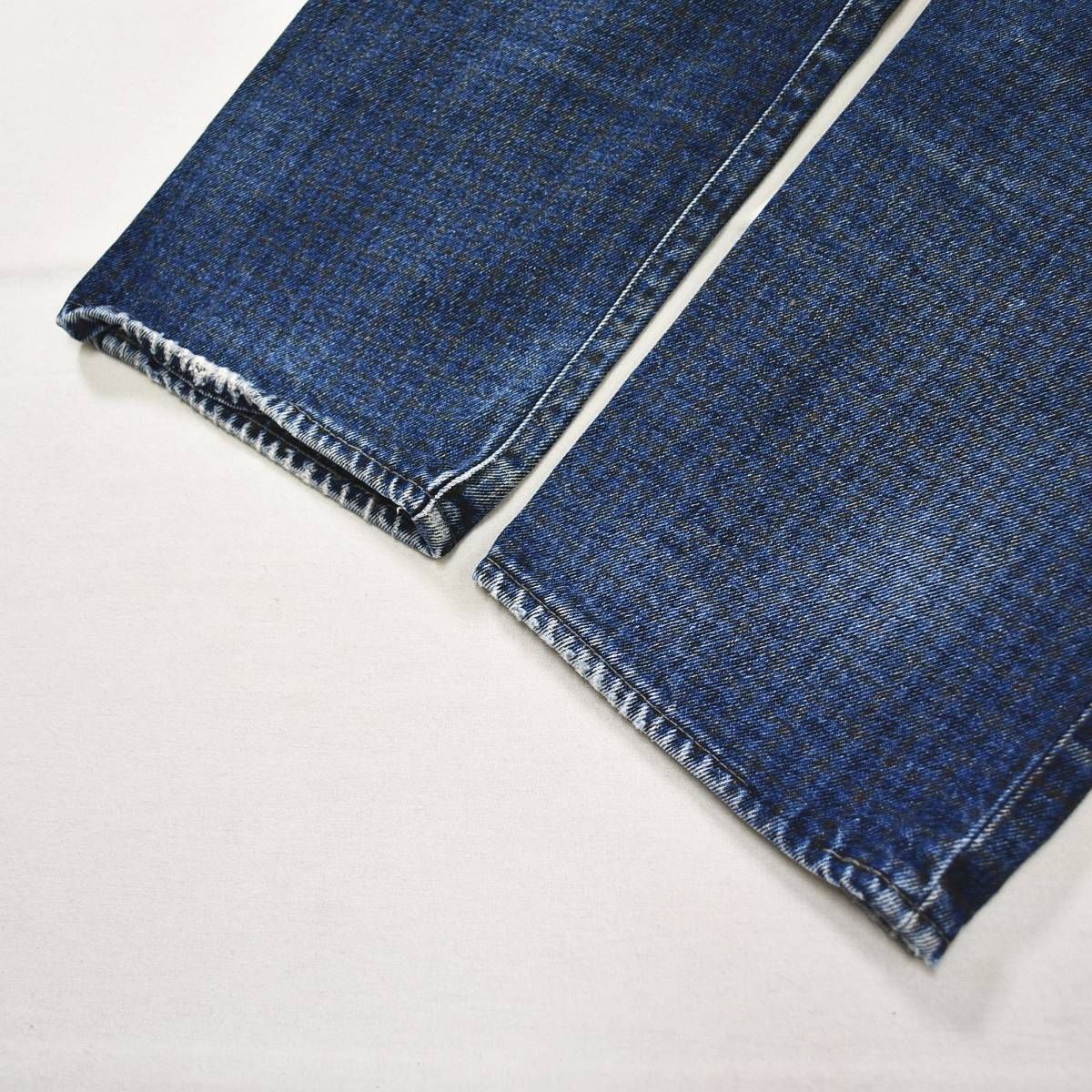 【希少】 エヴィス 初期EVISU 2501 ストレート チェック柄 デニム ジーンズ パンツ U無しタブ アメカジ ストリート 28x35 インディゴ メンズ - メルカリ