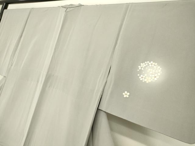 平和屋着物▽訪問着 単衣 総刺繍 花丸文 蛍暈し 金糸 正絹 逸品