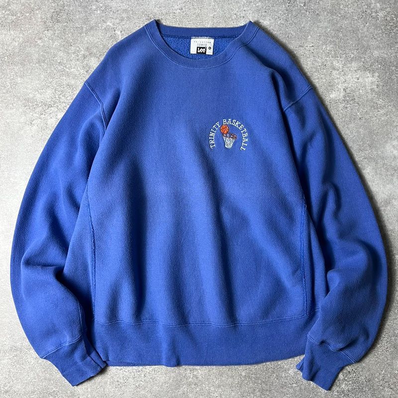 90s USA製 Lee ロゴ 刺繍 RWタイプ スウェット トレーナー XL / 90年代 アメリカ製 オールド リバース ブルー 青 - メルカリ