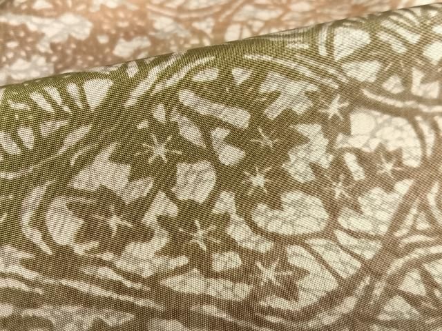 平和屋着物○本場染大島紬 草花菱文 ロング丈 正絹 逸品 AAAV7261zg